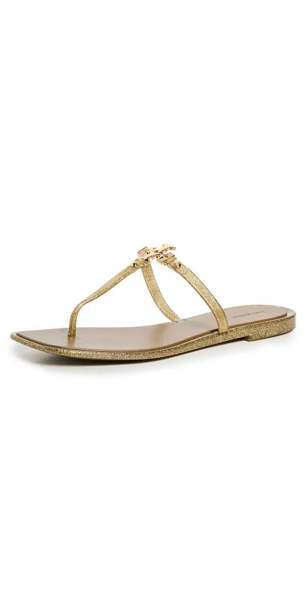 Tory Burch Roxanne Jelly Sandals In Gold Glitter/Gold - 40
